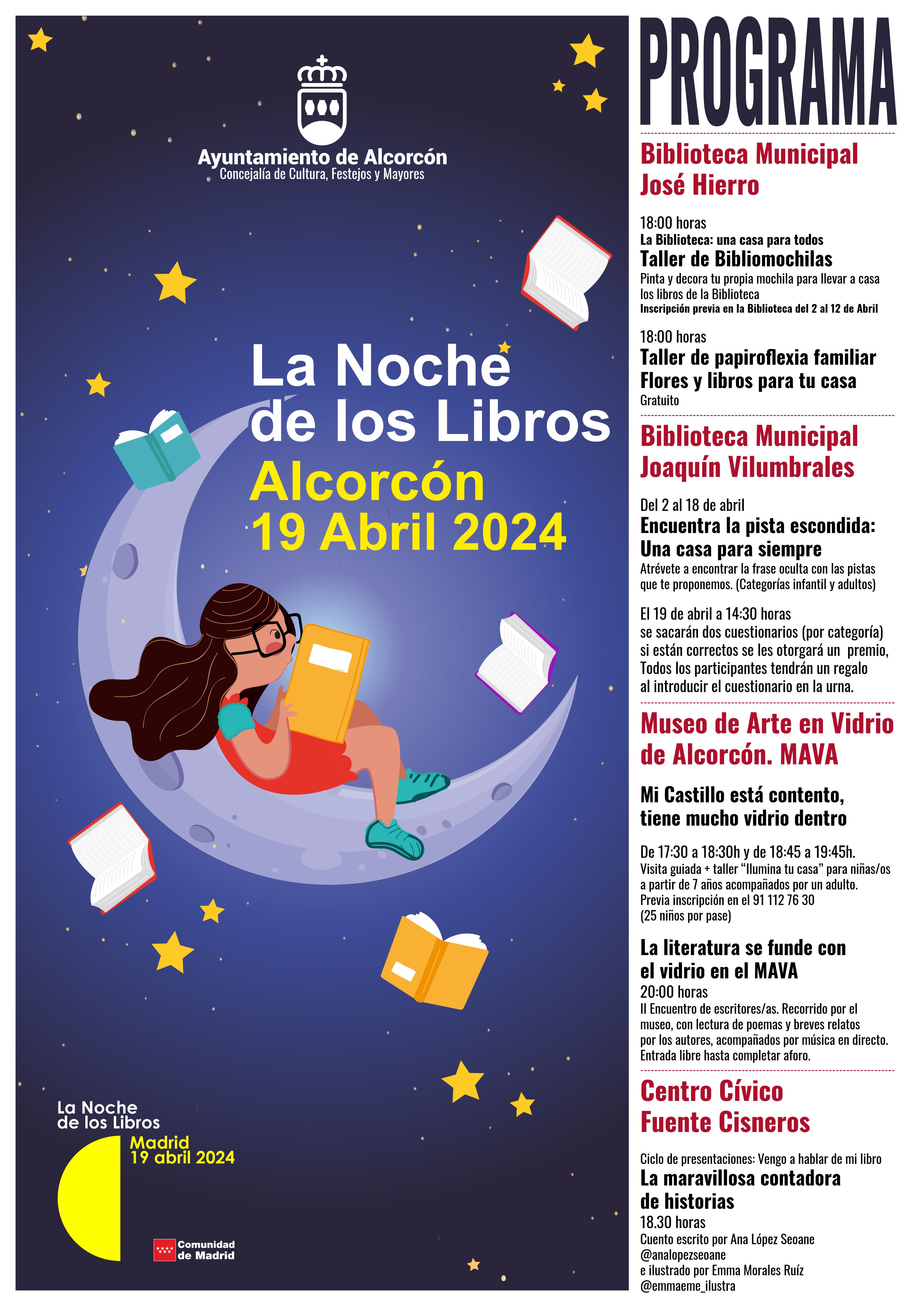 Alcorcón celebra la Noche de los Libros con actividades para todas las edades en las bibliotecas ...